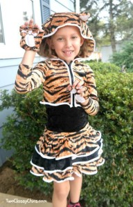 Adorable Girl's Halloween Tiger Costume - The Classy Chics