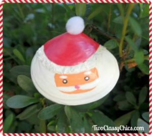 Santa Claus Clam Shell Christmas Tree Ornaments - The Classy Chics